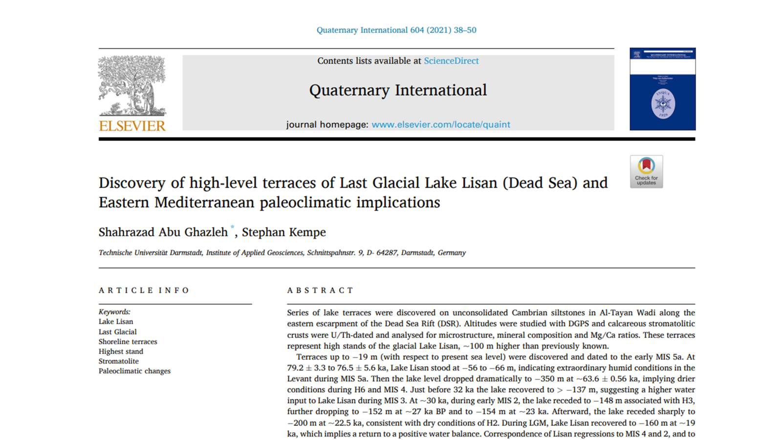 Dead Sea Chronicles Part V – Lake Lisan’s Legacy: What Stromatolites ...